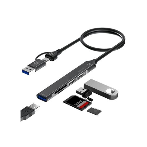 Portronics Mport 31 Plus 5 In 1 Multiport Usb Hub Grey Price Buy Online At ₹444 In India