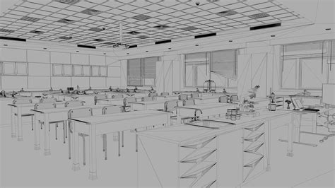 Laboratory Classroom 3d Model By Zyed