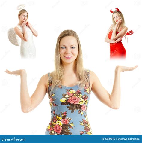 Angel And Devil Doodle Drawing Royalty Free Stock Image Cartoondealer