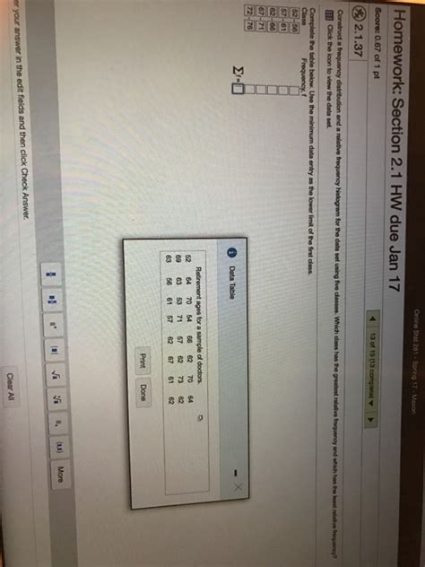 solved construct a frequency distribution and a relative
