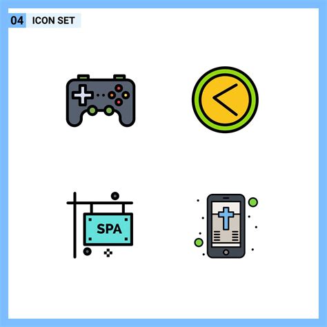 4 Creative Icons Modern Signs And Symbols Of Controller Sign Joystick Left Spa Sign Board
