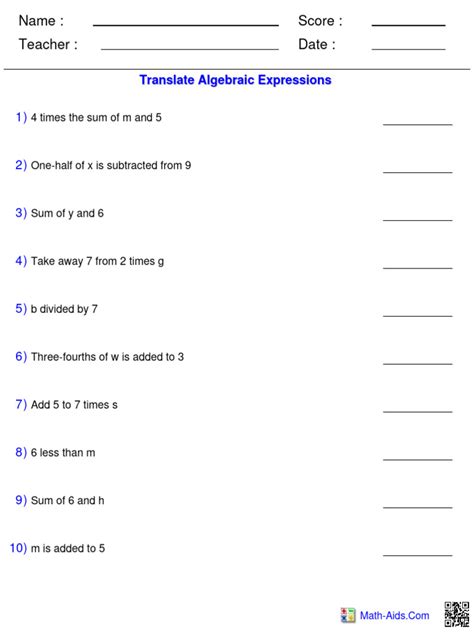 1 Pre Algebra Translate Pdf Mathematics Arithmetic