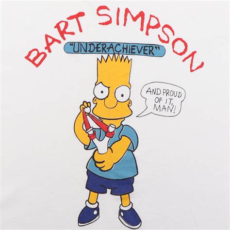 1990s Bart Simpson Underachiever And Proud Of It Shirt Wyco Vintage