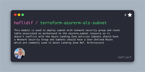 terraform module azurerm alz subnet azureviking haflidi s