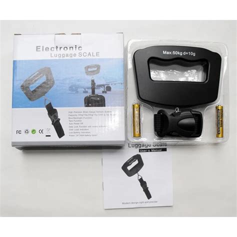 Дигитален кантар с кука за багаж 50 кг Lcd екран черен Emag Bg