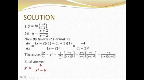 Derivative Of Logarithmic Function Ex2 Youtube