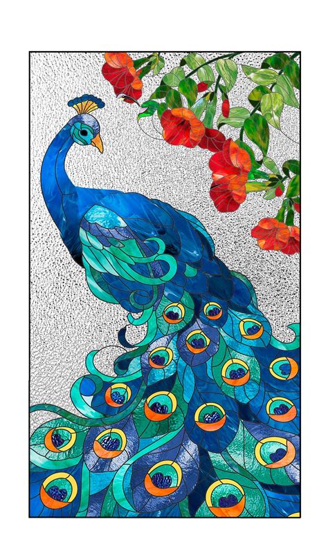 Peacock Stained Glass Pattern Pdf Stained Glass Bird Pattern Stain