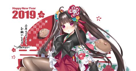 オリジナル Happy New Year 2019 はっとりまさきのイラスト Pixiv