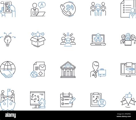 Social Entrepreneurship Outline Icons Collection Social