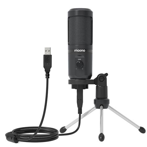 Maono Au Pm461tr Usb Microphone Cardioid Condenser With Mic Gain For Pc