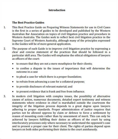 13 Sample Witness Statement Templates Pdf Word Sample Templates