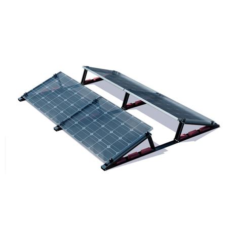 Flachdach Aufständerung Set Black Line für PV Module hintereinander Tazali Eco