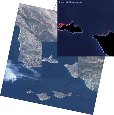 Example Of A Pseudo Rgb Composite With Near Infrared Red And Green