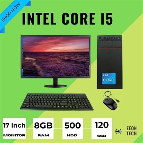 Full New Desktop 2025 With Intel Core I5 Processor 8gb Ram 120gb Ssd