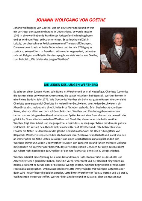 Goethe Poeta Tedesco Docsity