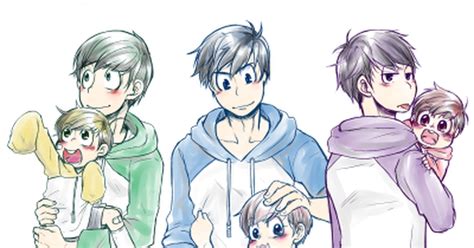 カラおそ 【カラおそ】【おそ松愛され】でっかい寒色松とちっこい暖色松 こんぺきのマンガ 一おそ Bl松 おそ松愛され Pixiv