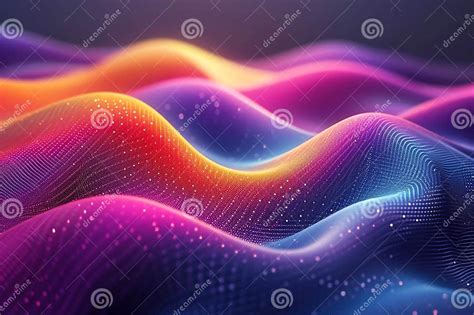 Graphical Representation Of A Coloured Sine Wave Ai Generative Stock