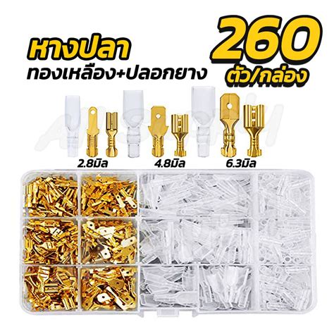 หางปลาทองเหลือง แท้ 260ตัว กล่อง แบนเมีย แบนผู้ ปลอกยาง แบน