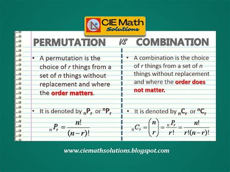 Permutations And Combinations Permutations And Combinations Maths Solutions Math Methods