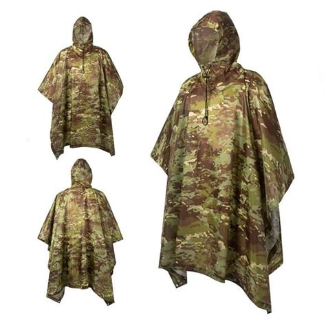 Imperméable Poncho de pluie imperméable multifonctionnel sac à dos de randonnée housse de