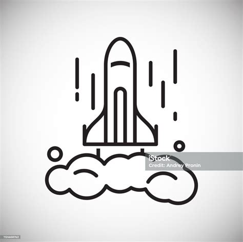 火箭圖示上的白色背景圖形和網頁設計 現代簡單的向量符號互聯網概念時尚的標誌 網站設計網頁按鈕或移動應用程式向量圖形及更多商務圖片 Istock