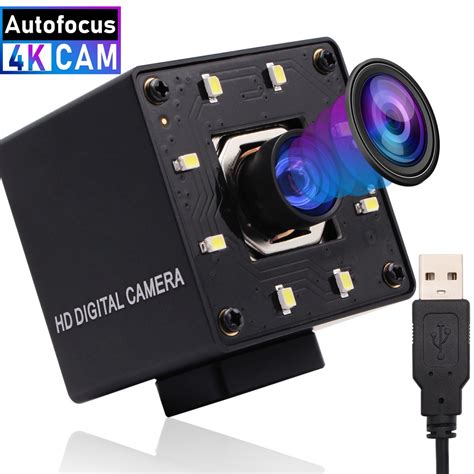 ELP Night Vision Webcam 4K Autofocus Camera 30fps With No Distortion