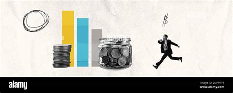Contemporary Art Collage Conceptual Design Ambitious Businessman