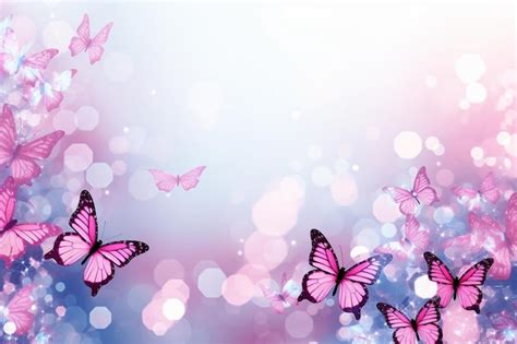 Feminine Butterfly Background Premium Ai Generated Image
