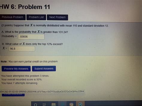 solved hw 6 problem 11 previous problem problem list next