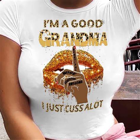 Plus Size Graphic Print Round Neck T Shirt Womens Plus Casual Medium