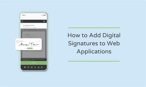 how to use digital signatures in a web application docubee