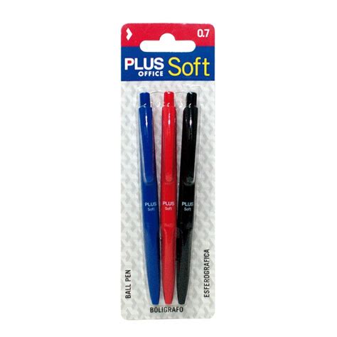 Bolígrafo PLUS SOFT BLISTER 3