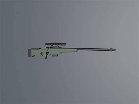 Sniper Rifle Low Poly Pack Free D Model Ds Obj Dae Fbx Dxf Free D