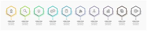Modèle De Conception Dinfographie Dentreprise Vector Avec Icônes Et 10