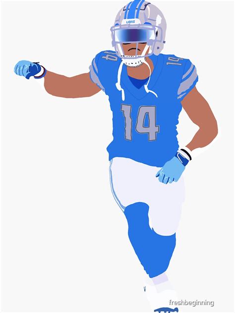 Amon Ra Stbrown Detroit Lions Sticker For Sale By Freshbeginning
