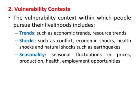 Sustainable Livelihood Framework Pptx Government Support And