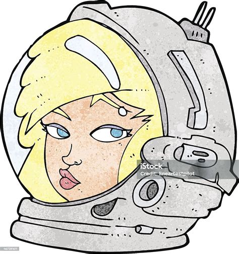 말풍선이 있는 여성 Astronaut 거친에 대한 스톡 벡터 아트 및 기타 이미지 거친 귀여운 그리기 Istock