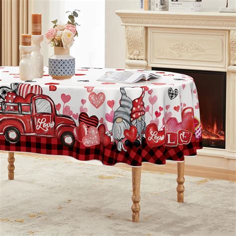 Amazon Horaldaily Valentine S Day Tablecloth 6084 Inch Oval