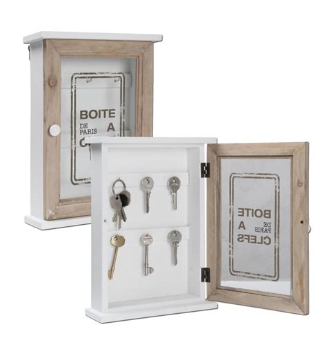 Wooden Key Cabinet With Glass Door