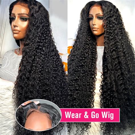 Wear Go Glueless 13x6 HD Lace Frontal Wig Curly Human Hair Wigs Pre