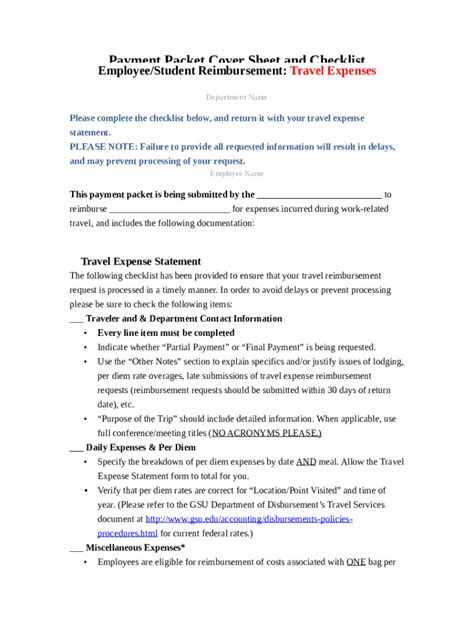 Instruction Sheet Worker Travel Expense Wsib Doc Template Pdffiller