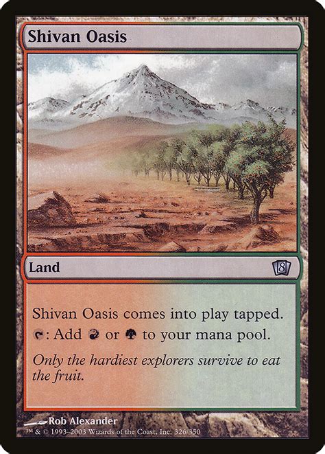 Shivan Oasis · Eighth Edition 8ed 326★ · Scryfall Magic The