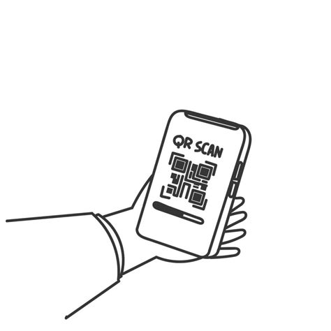 A Person Holding A Qr Code Reader 52936622 Vector Art At Vecteezy