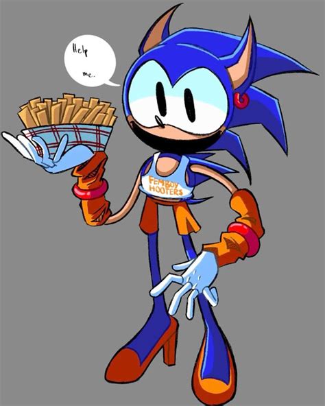 Hooters Rewrite Sonic Funny Sonic Fan Art Character Design