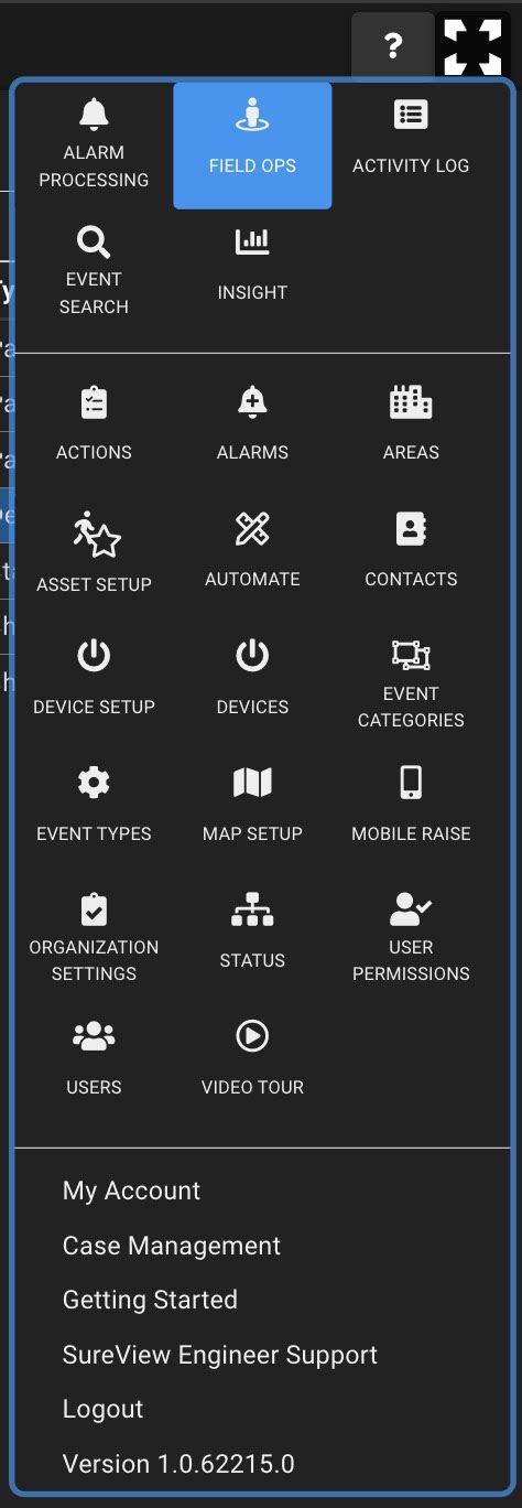 Field Operations Desktop Interface Sureview Ops