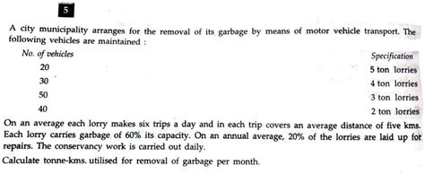 5 A City Municipality Arranges For The Removal Of Its Garbage By Means