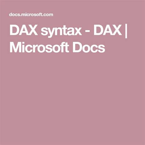 DAX Syntax DAX Microsoft Docs Syntax Dax Real Numbers