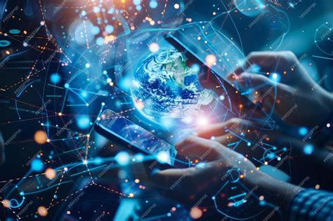 Premium Vector 3d Illustration Of Abstract Sphere Shape Of Glowing Circles And Particles