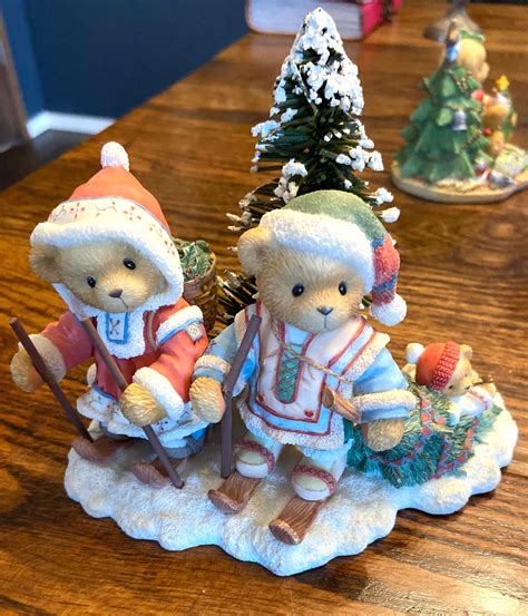 Enesco Cherished Teddies Collection Walking Christmas Tree Figurine 3