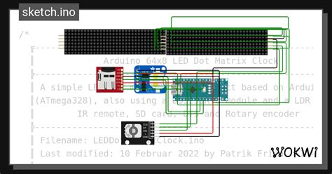 LED Clock Ino Wokwi Arduino And ESP32 Simulator
